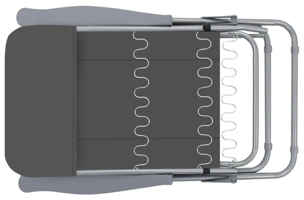 vidaXL Marketos Skládací zahradní židle s poduškami 2 ks šedé