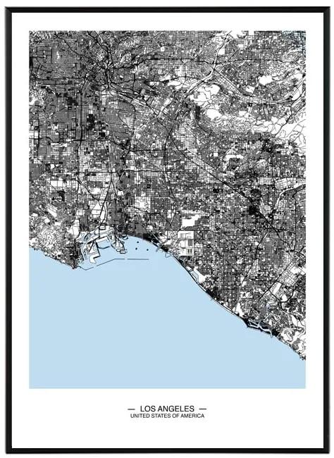 Los Angeles map - 50x70 cm Obraz