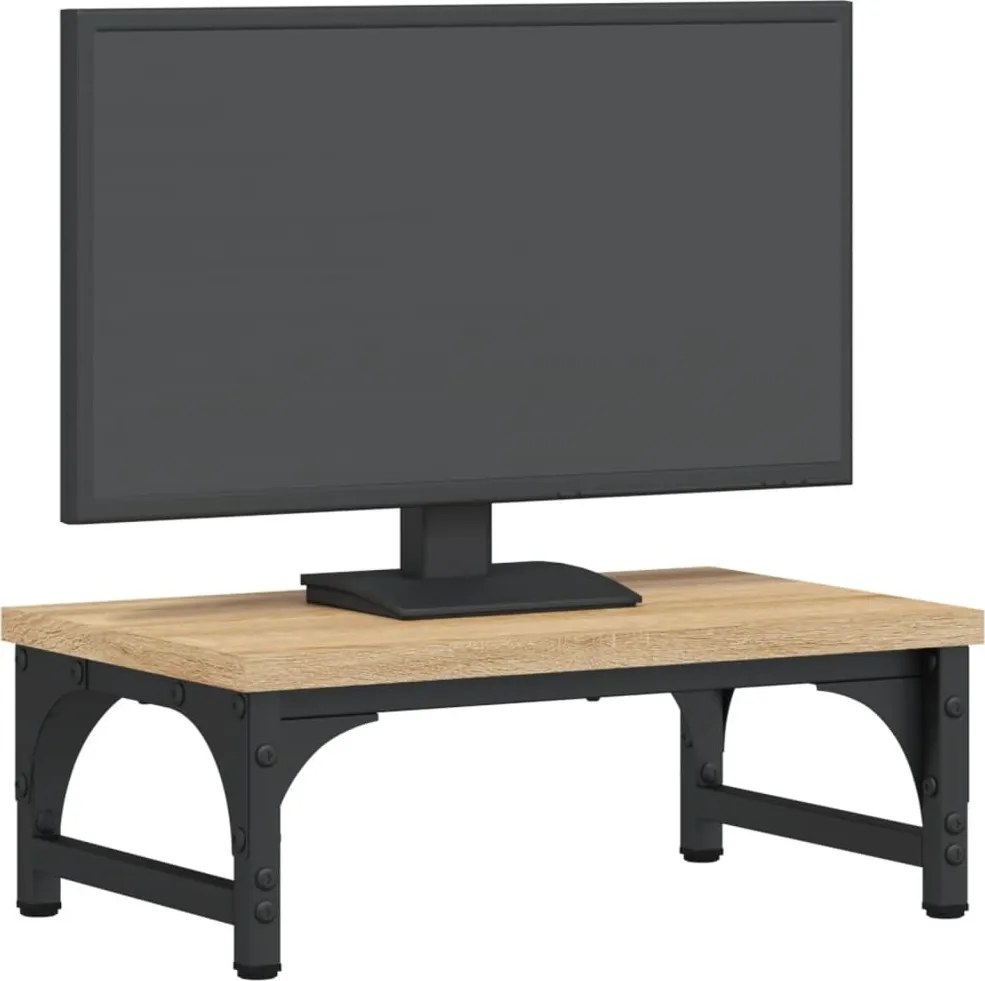 vidaXL Stojan na monitor 37 x 23 x 14 cm kompozitní dřevo [833998] Barva: šedá sonoma