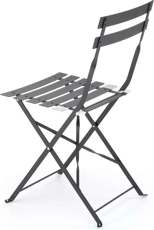 Zahradní balkonový set Perivoli - 2 židle, černá