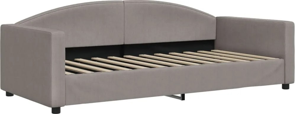 Válenda s přistýlkou taupe 90 x 200 cm textil 3197191