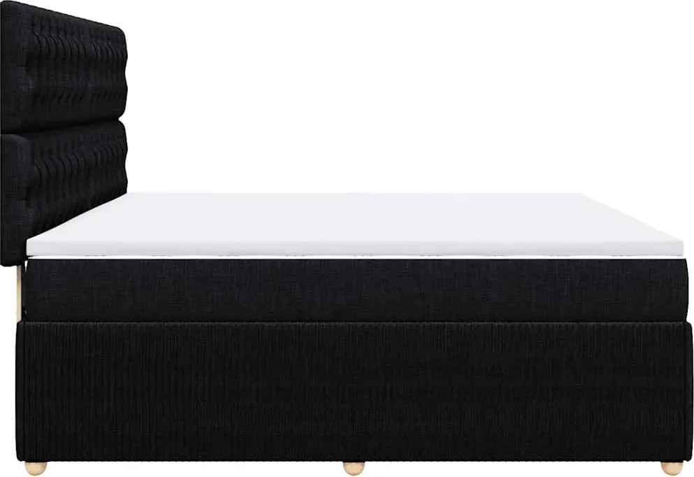 Box spring postel s matrací černá 180x200 cm textil 3294444