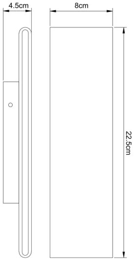 Globo 41751-8B - LED Nástěnné svítidlo SIEGFRIED LED/8W/230V