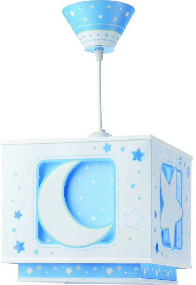 Dalber MOON LIGHT BLUE 63232T, DĚTSKÉ ZÁVĚSNÉ SVÍTIDLO, MODRÁ, BÍLÁ