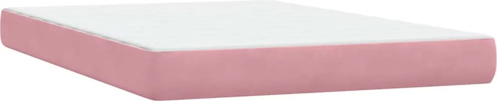Box spring postel s matrací růžová 160x210 cm samet 3316220
