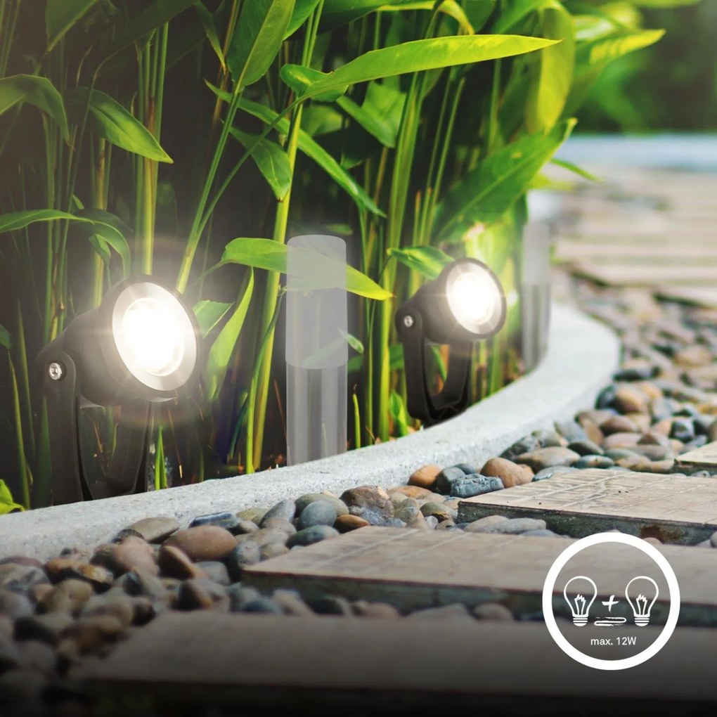 BRI 3919035 CONNECT TO SHINE prodlužovací sada Lilis sada 3ks LED zahradních bodových svítidel, IP65 - BRILONER