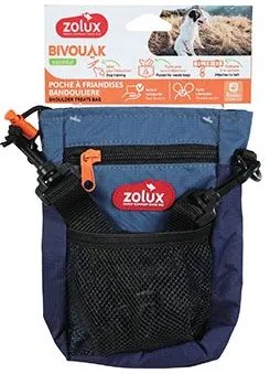 Zolux S.A.S. Kapsička na pamlsky BIVOUAK s popruhem modrá Zolux