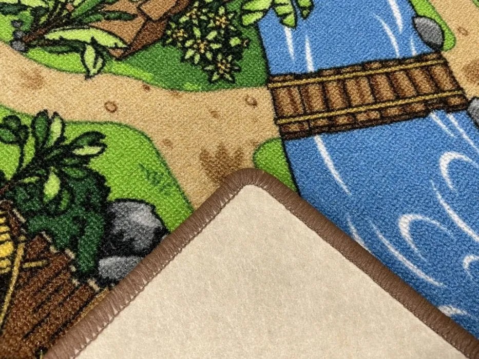 Vopi Dětský koberec Dino Kulatý 100 cm průměr