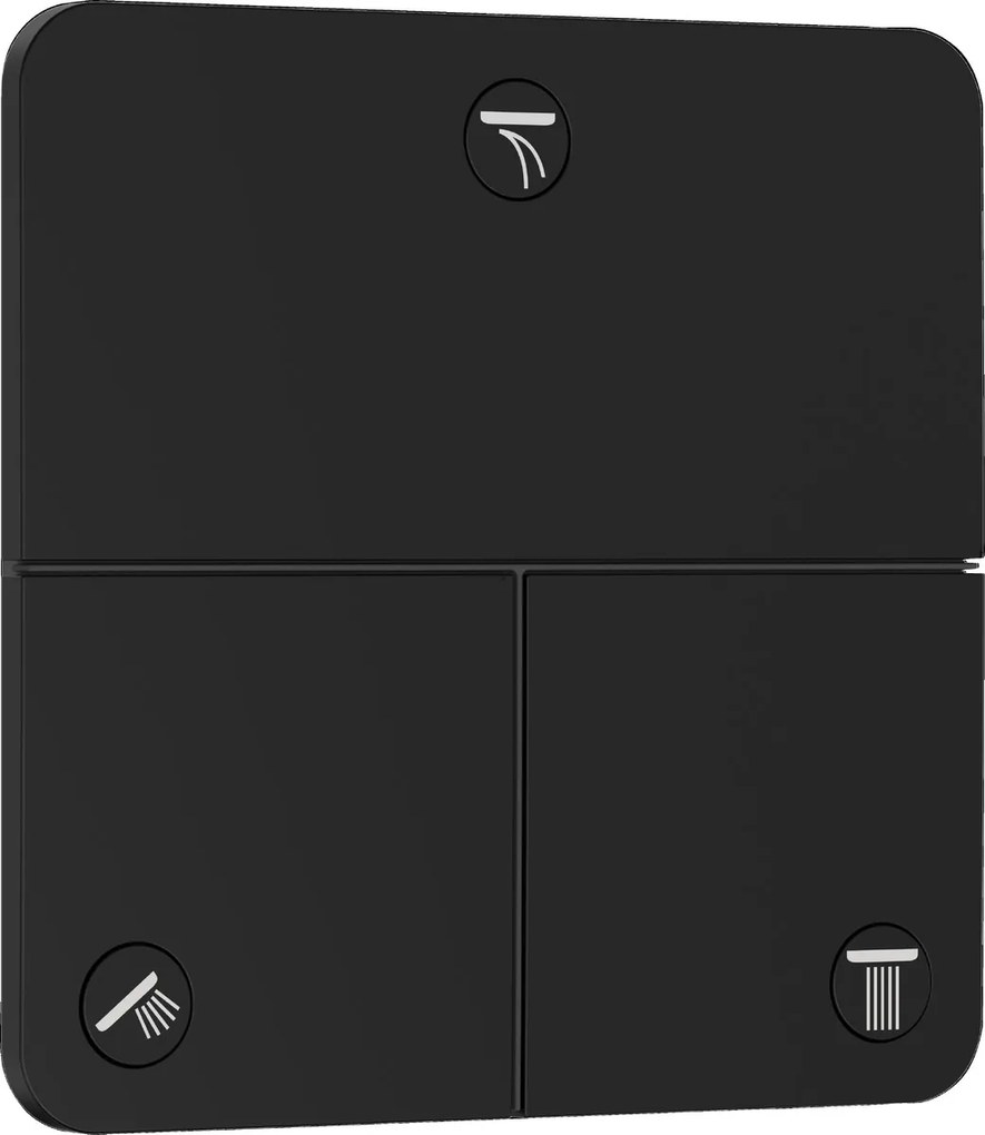 Hansgrohe ShowerSelect Comfort Q, ventil pod omítku pro 3 spotřebiče, černá matná, HAN-15587670