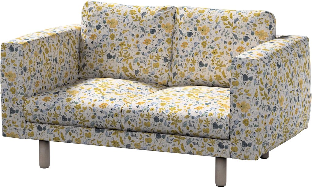 Potah na pohovku IKEA Norsborg 2-místná barva žlutá látka pletený vzor, vzorované