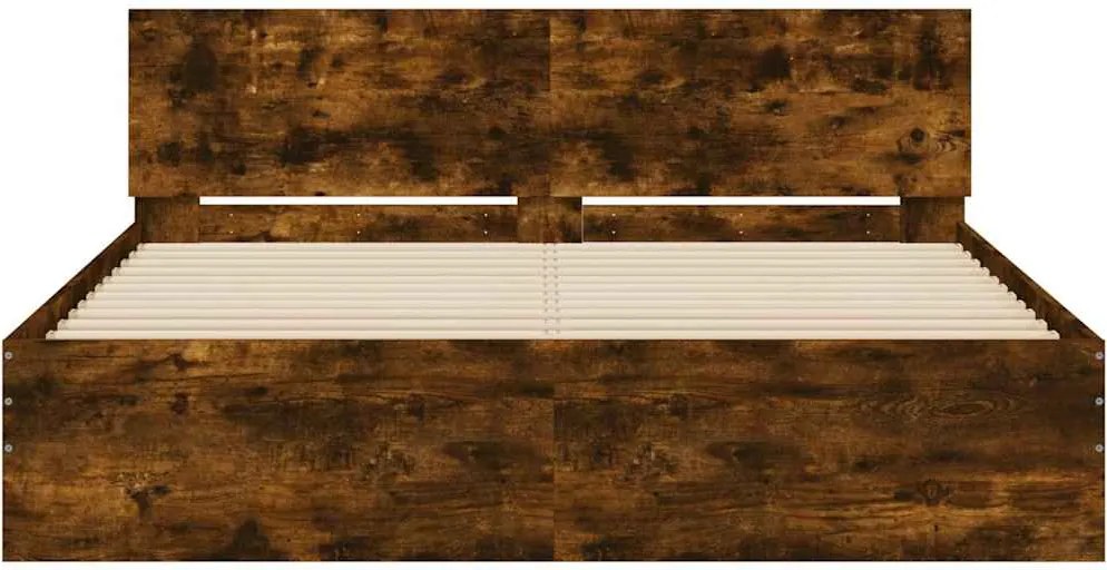 Rám postele s čelem kouřový dub 140 x 200 cm 3207487