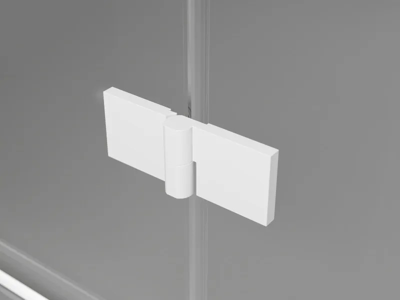 Mexen Lunar, L Duo výklopný sprchový kout 100 x 80 cm, 8mm čiré sklo, bílý profil, 834L-100L-080P-20-00
