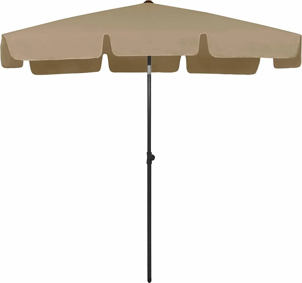 Plážový slunečník taupe 200 x 125 cm 314730