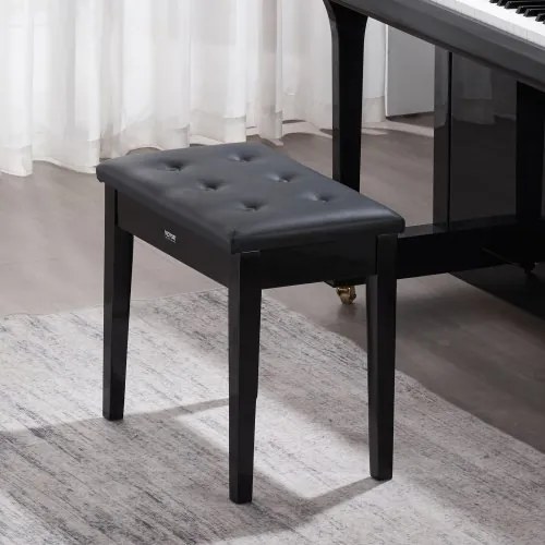 Piano Keyboard Úložný prostor na lavici Polstrované sedátko Dřevěná toaletní stolek