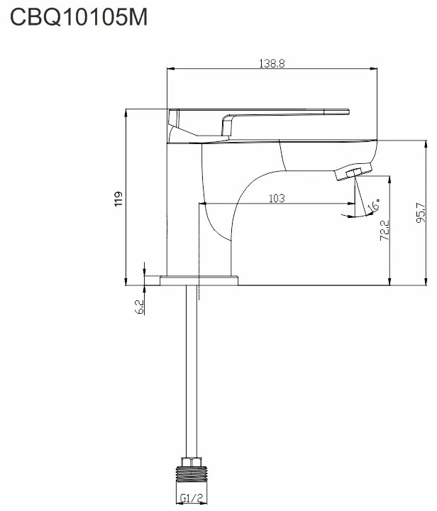 Mereo Dita umyvadlová stojánková baterie s bidetovou sprchou mosaz chrom CBQ10105M