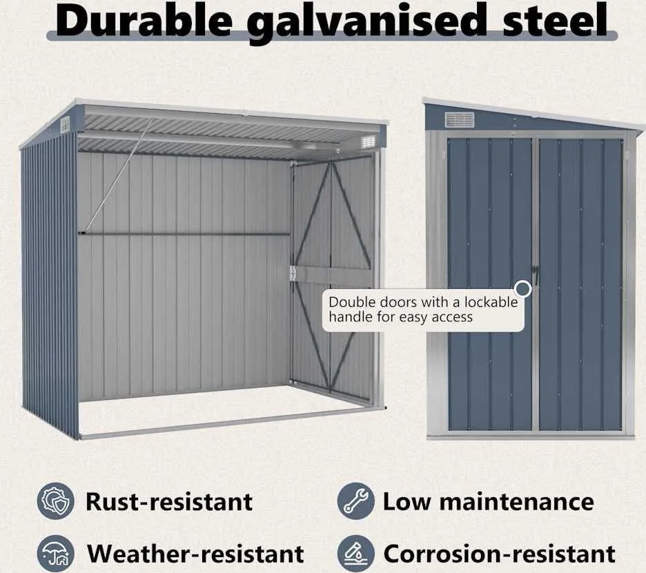 vidaXL Zahradní kůlna 118 x 194 x 178 cm pozinkovaná ocel [316222] Barva: Zelená