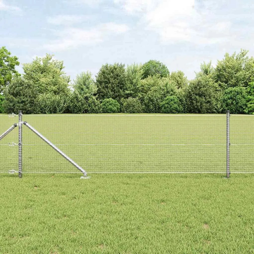 Svařované drátěné ploty s hroty 25 x 0,6 m Pozinkovaná ocel 3351955