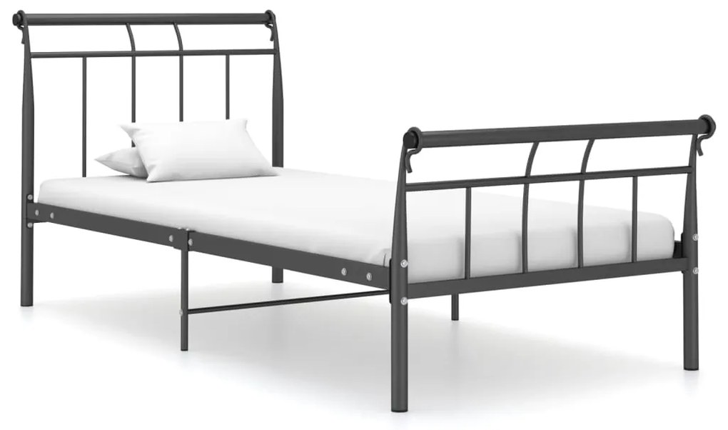 Rám postele černý kovový 100 x 200 cm - Default Title