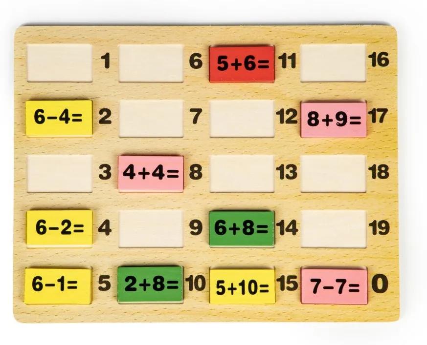 Matematické bloky s výukovou dominou deskou ECOTOYS MB386