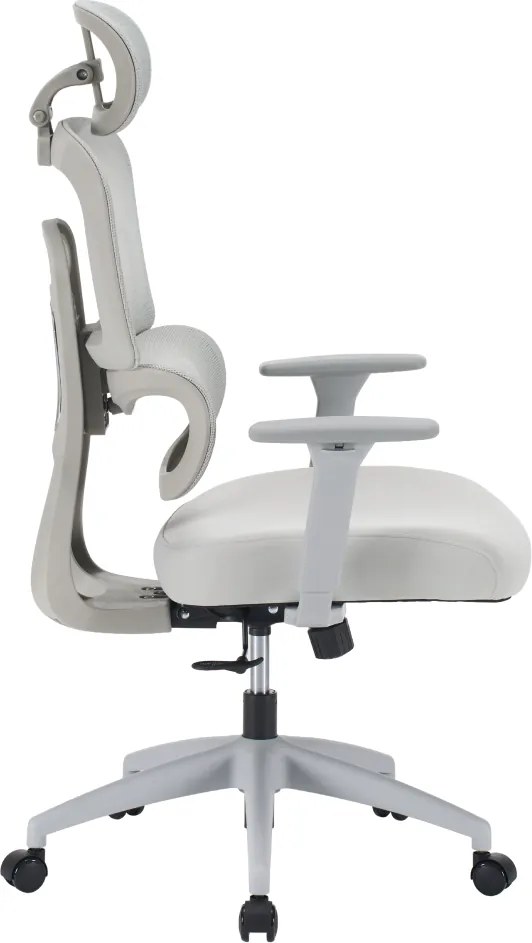 Ergonomická kancelářská židle NEONIT - šedá síťovina / nosnost 150 kg