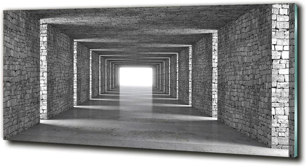 Foto obraz sklo tvrzené Tunel z cihel