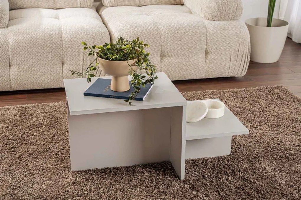 Designový konferenční stolek Olivette 80 cm šedý
