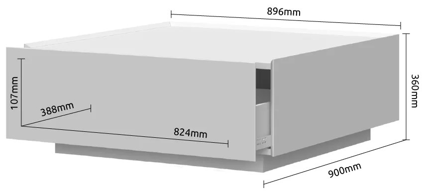 Konferenční stůl SKY45 KLS-2F/S45 - dub tobacco/matný efekt kašmír