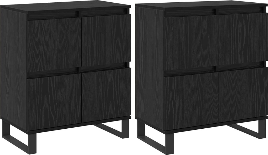 Servírovací skříň 2 ks Černý dub 60 x 35 x 70 cm 3394547