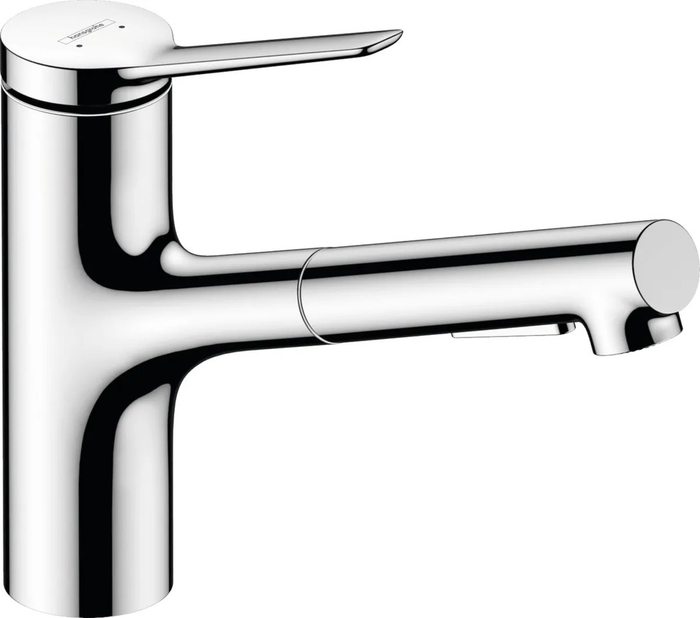 Dřezová baterie Hansgrohe Zesis M33 s vytahovací sprškou, 2 proudy chrom 74820000