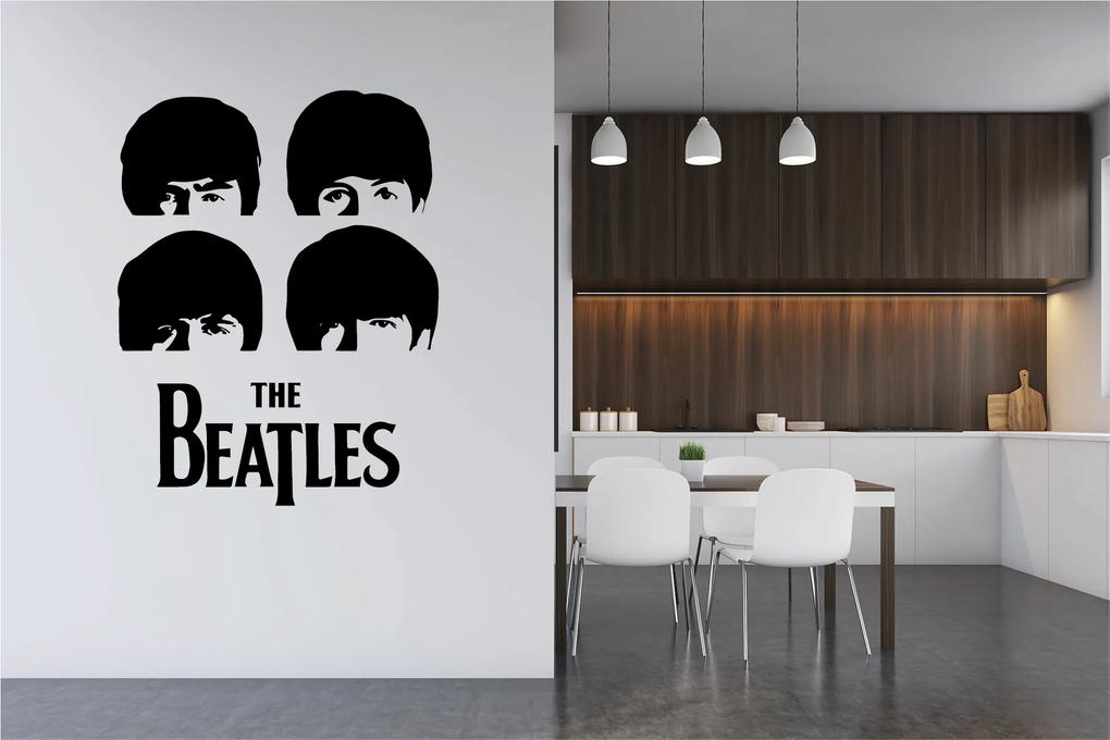 Lepy.cz Samolepka na zeď Beatles - portréty Velikost (šířka x výška): 40x51cm, Barevná varianta: Tmavě červená