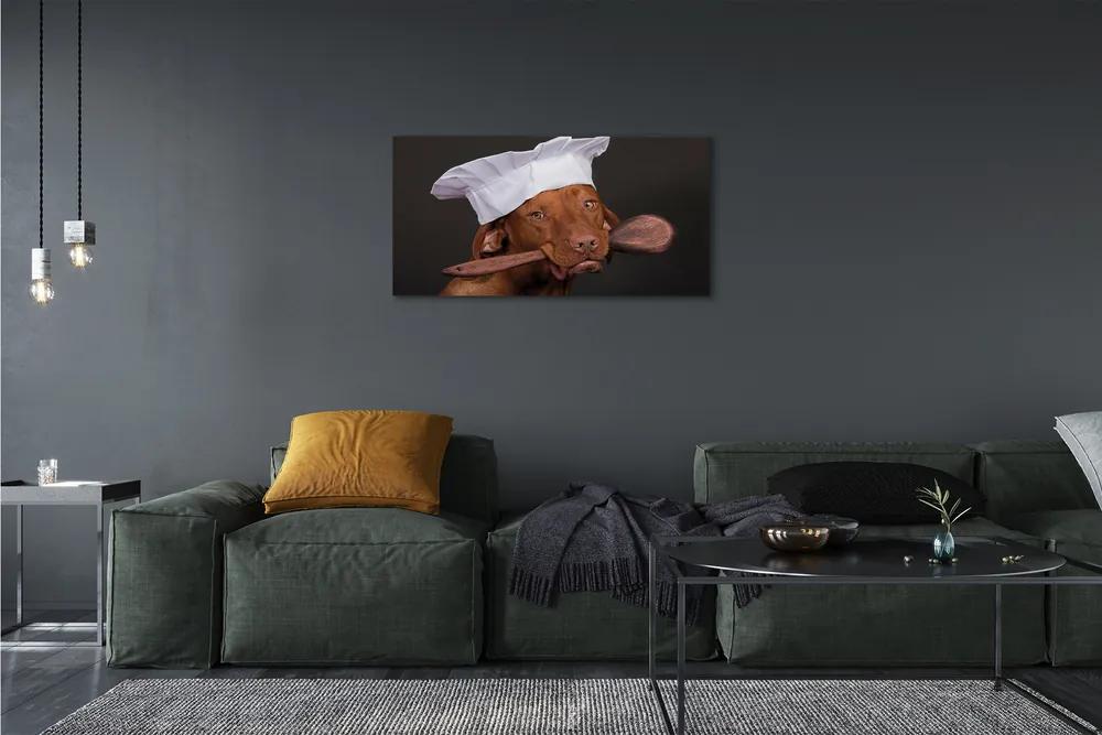 Obrazy na plátně dog chef 125x50 cm