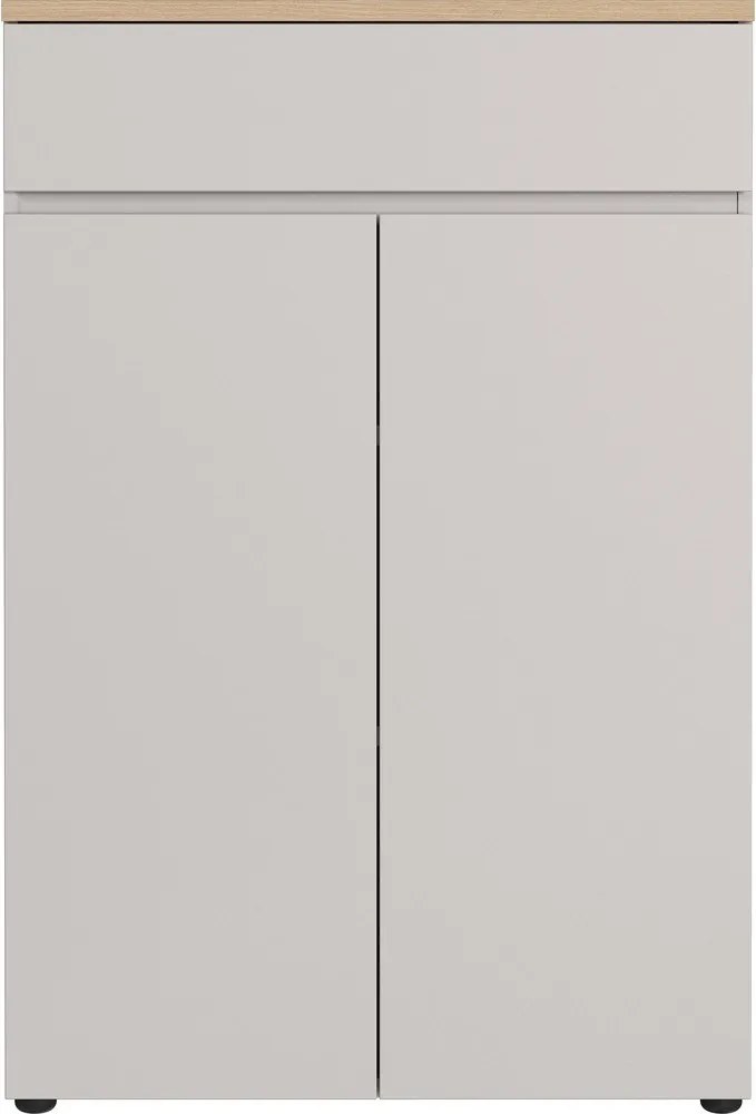 Krémová matná komoda 80x120x40 cm Lissabon – Germania