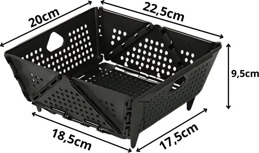 Verk Group Košík na ovoce a zeleninu, organizér, skládací cedník, plastový podnos, košík