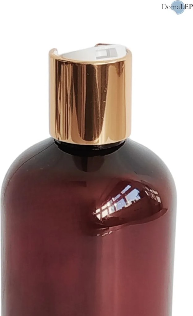 Dávkovač na mýdlo 300 ml hnědý s bílo-zlatým DISC TOP BELA