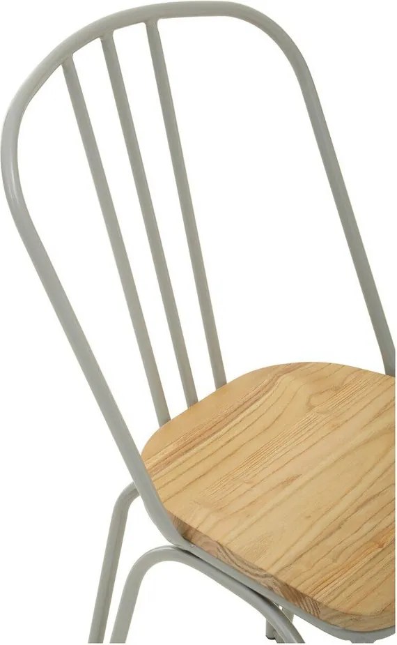 Šedá/v přírodní barvě jídelní židle z jilmového dřeva District – Premier Housewares