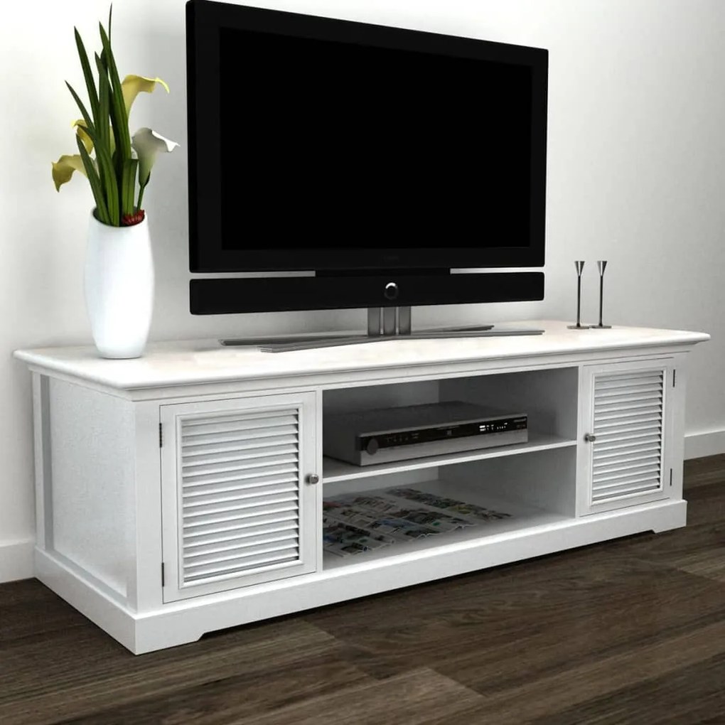 241373 vidaXL TV stolek bílý dřevo