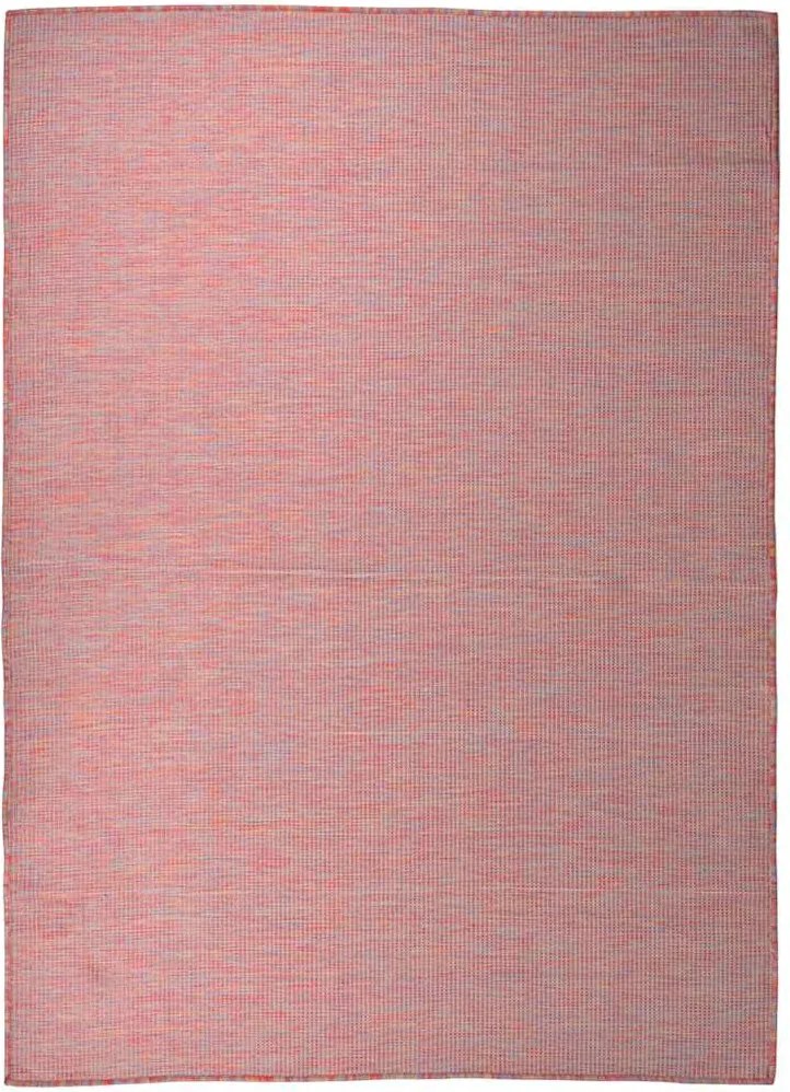 Venkovní hladce tkaný koberec 200x280 cm červená 340826