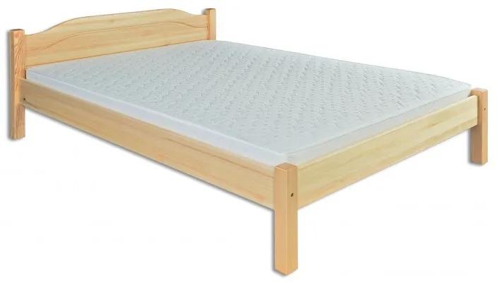 Drewmax Dřevěná postel 200x200 LK106 borovice