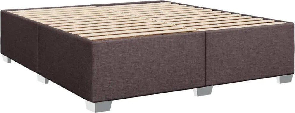 Rám postele bez matrace tmavě hnědý 180 x 200 cm textil 3284495
