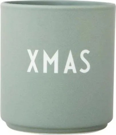 Zelený hrnek z imitace porcelánu Design Letters Favourite, 0,25 l