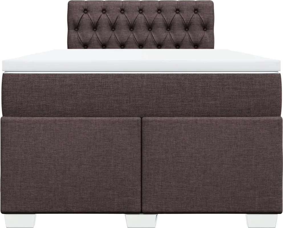 Box spring postel s matrací tmavě hnědá 120x190 cm textil 3288137