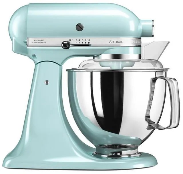 Kuchyňský robot kitchenaid artisan 5ksm175, ledová modrá, 4,8 l