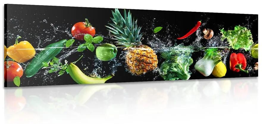 Obraz organické ovoce a zelenina Varianta: 120x40