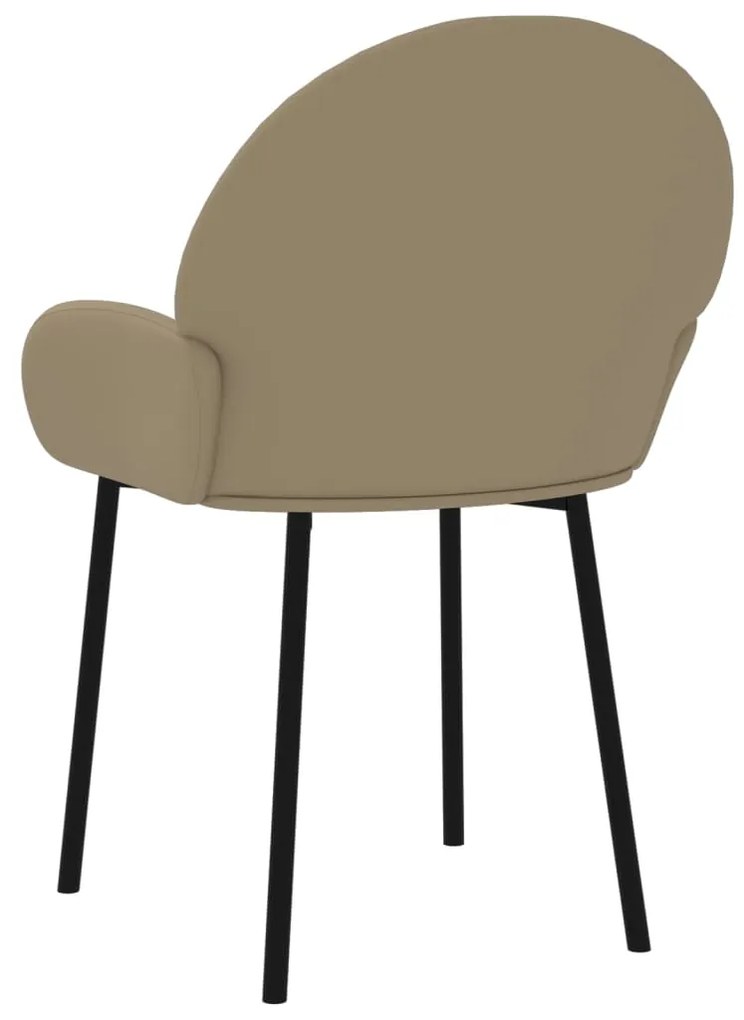 Jídelní židle 2 ks cappuccino umělá kůže - Default Title