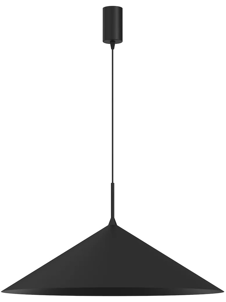 Závěsné svítidlo Capital, 1x černé kovové stínítko, (fi 60cm), b