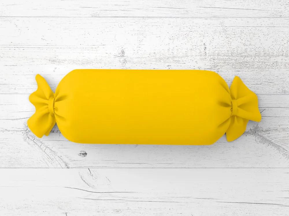 Biante Polštář válec bonbon Rongo RG-029 Sytě žlutý 15x100 cm