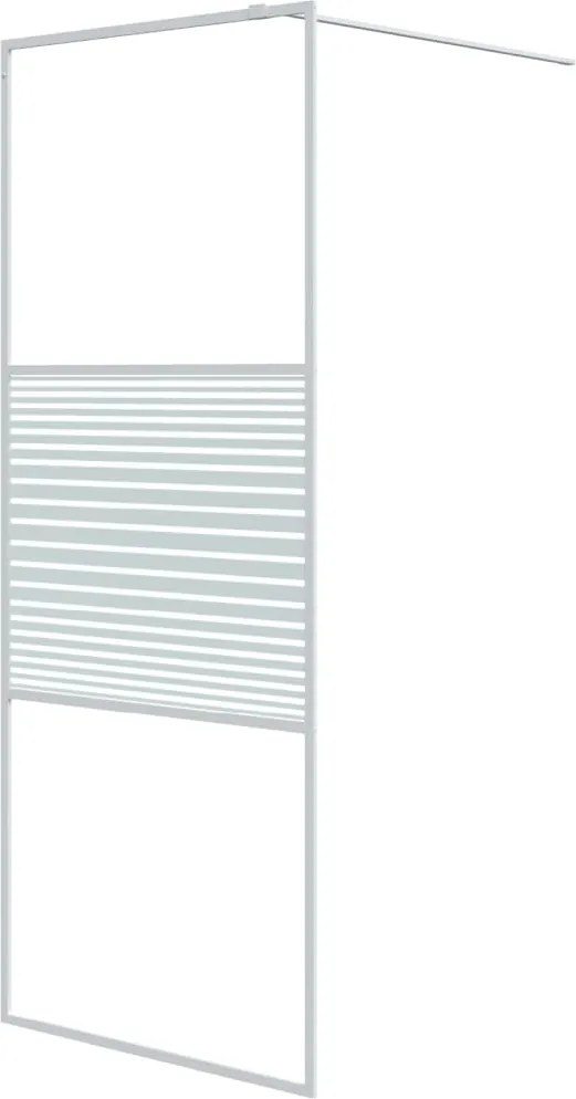 Sprchová zástěna walk-in bílá 80 x 195 cm čiré ESG sklo 152150