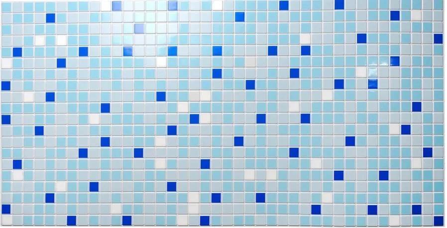 Obkladové panely 3D PVC TP10014031, rozměr 955 x 480 mm, mozaika modrá, GRACE