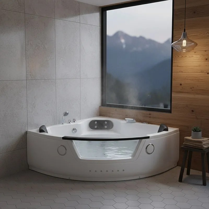 BPS-koupelny Hydromasážní vířivá vana TIGA 604H 152x152 s ohřevem vody