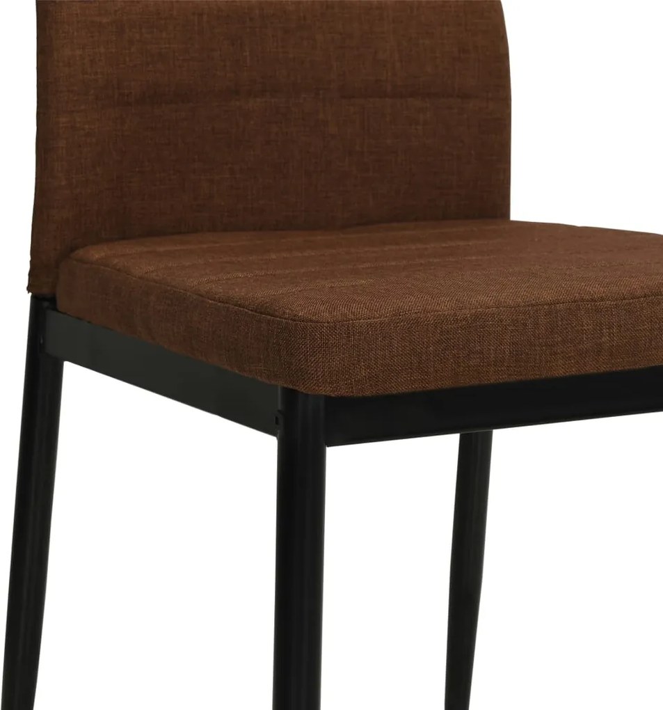 Jídelní židle 6 ks hnědé textil 275334